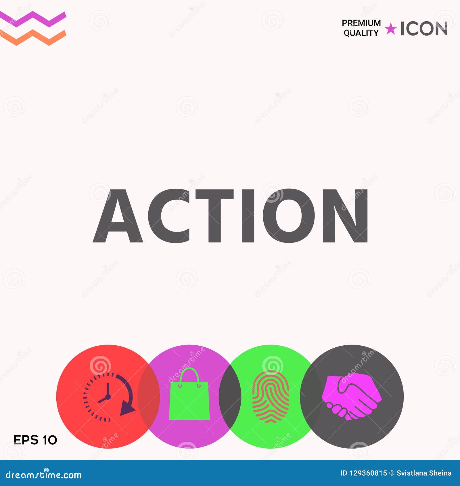 Action button symbol stock vector. Illustration of start - 129360815