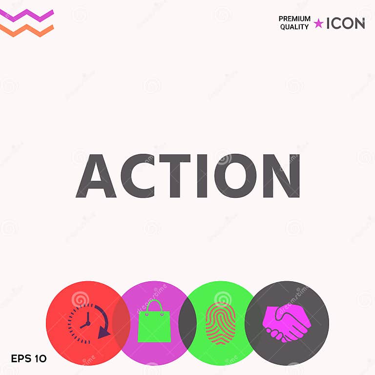 Action button symbol stock vector. Illustration of start - 129360815