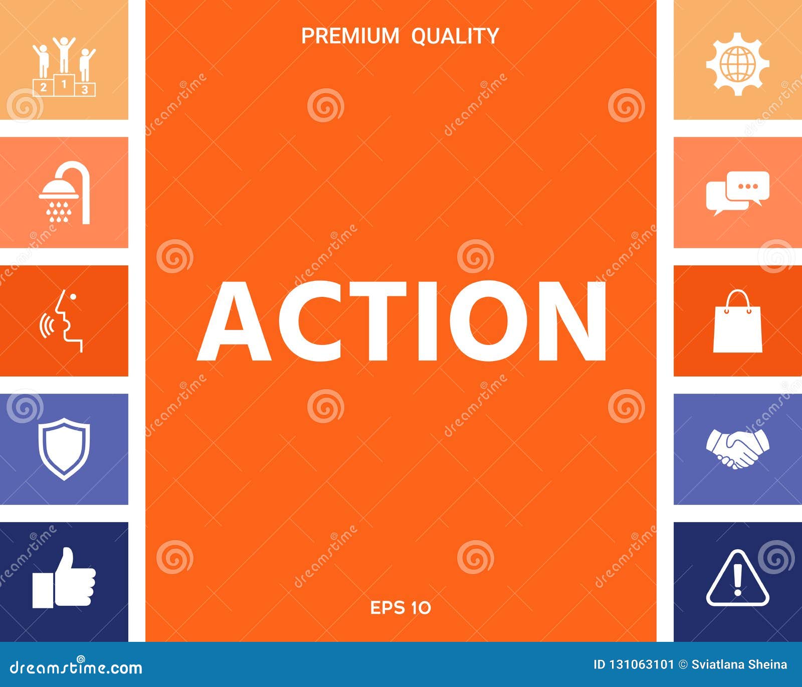 Action button symbol stock vector. Illustration of action - 131063101