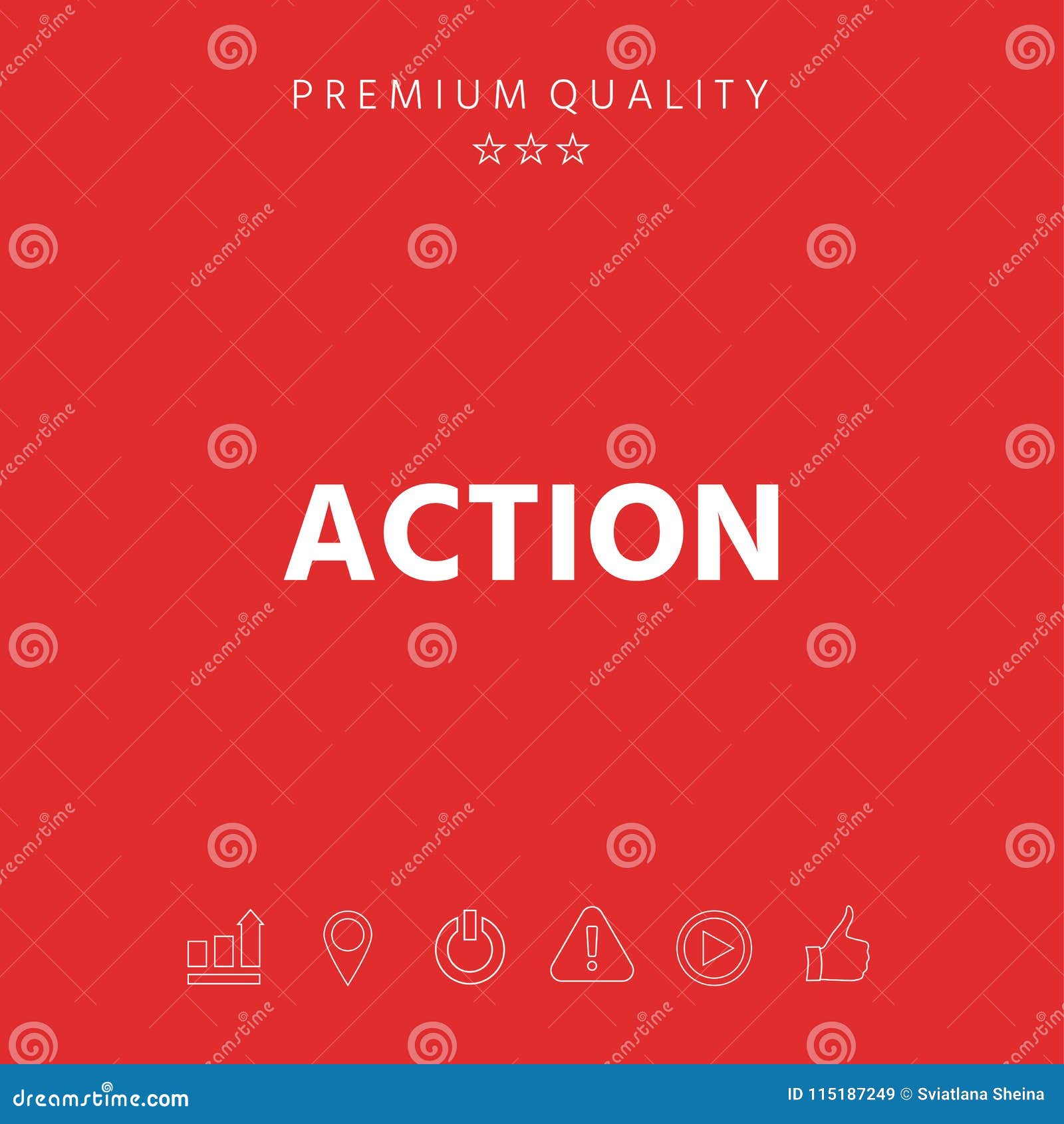 Action button symbol stock vector. Illustration of graphic - 115187249