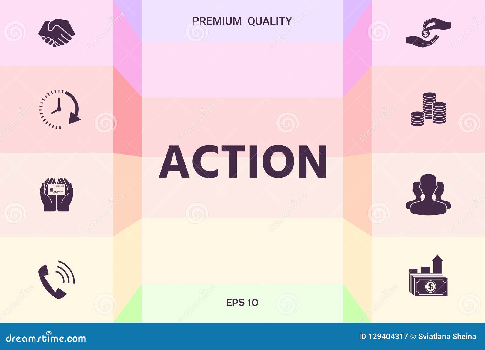 Action Button Symbol . Graphic Elements for Your Design Stock Vector ...