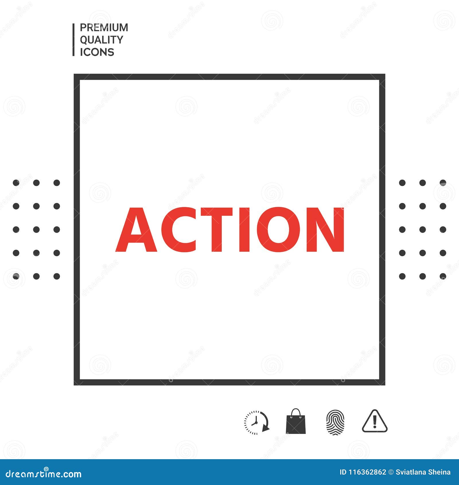 Action button symbol stock vector. Illustration of word - 116362862