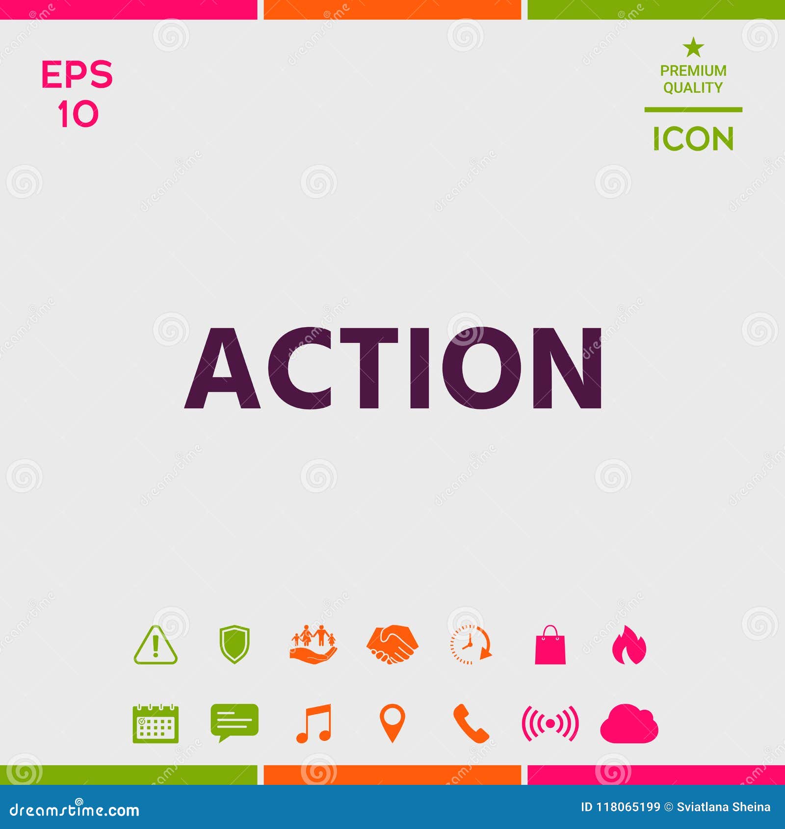 Action button symbol stock vector. Illustration of graphic - 118065199