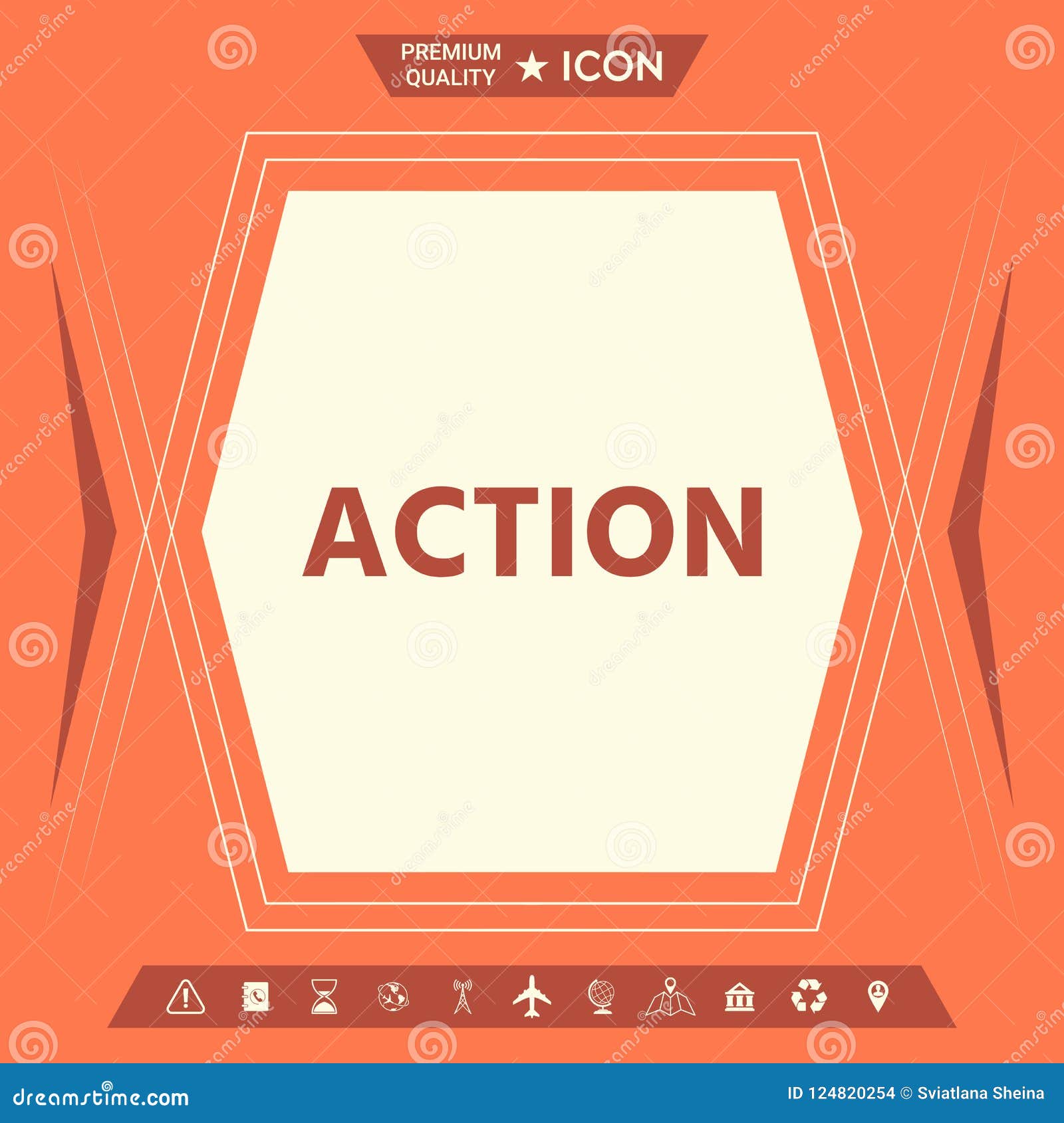 Action button symbol stock vector. Illustration of urgent - 124820254