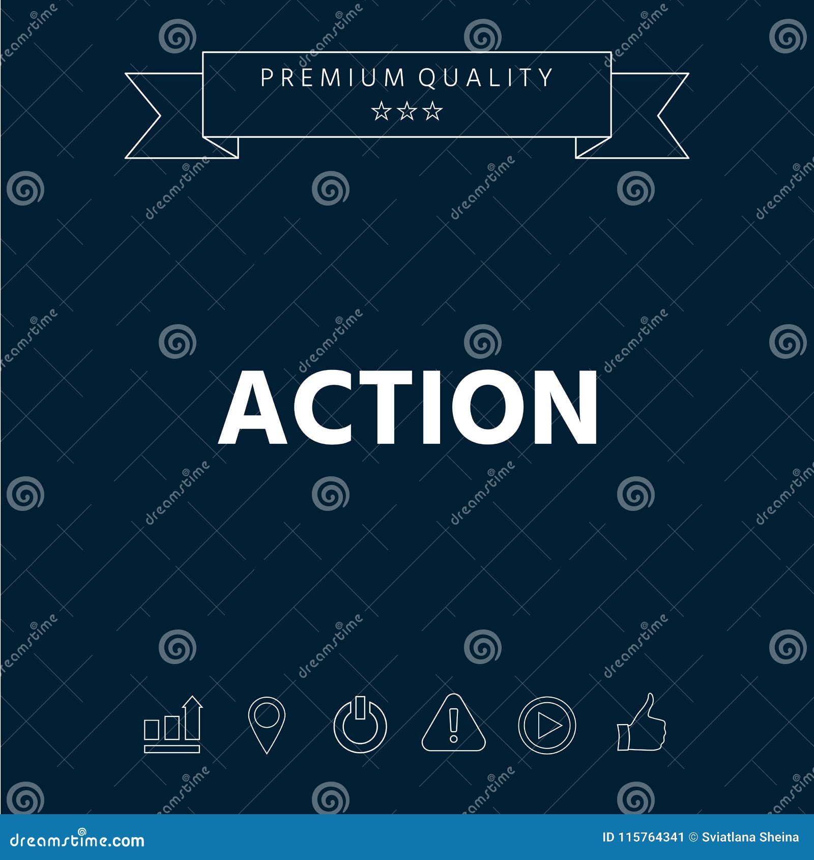 Action button symbol stock vector. Illustration of start - 115764341