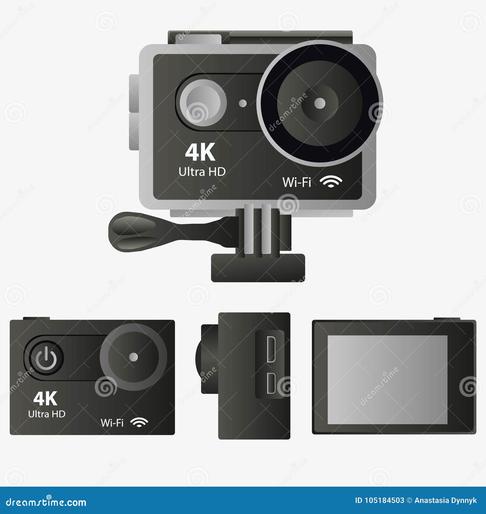 Action Camera from Different Angles Stock Vector - Illustration of icon ...