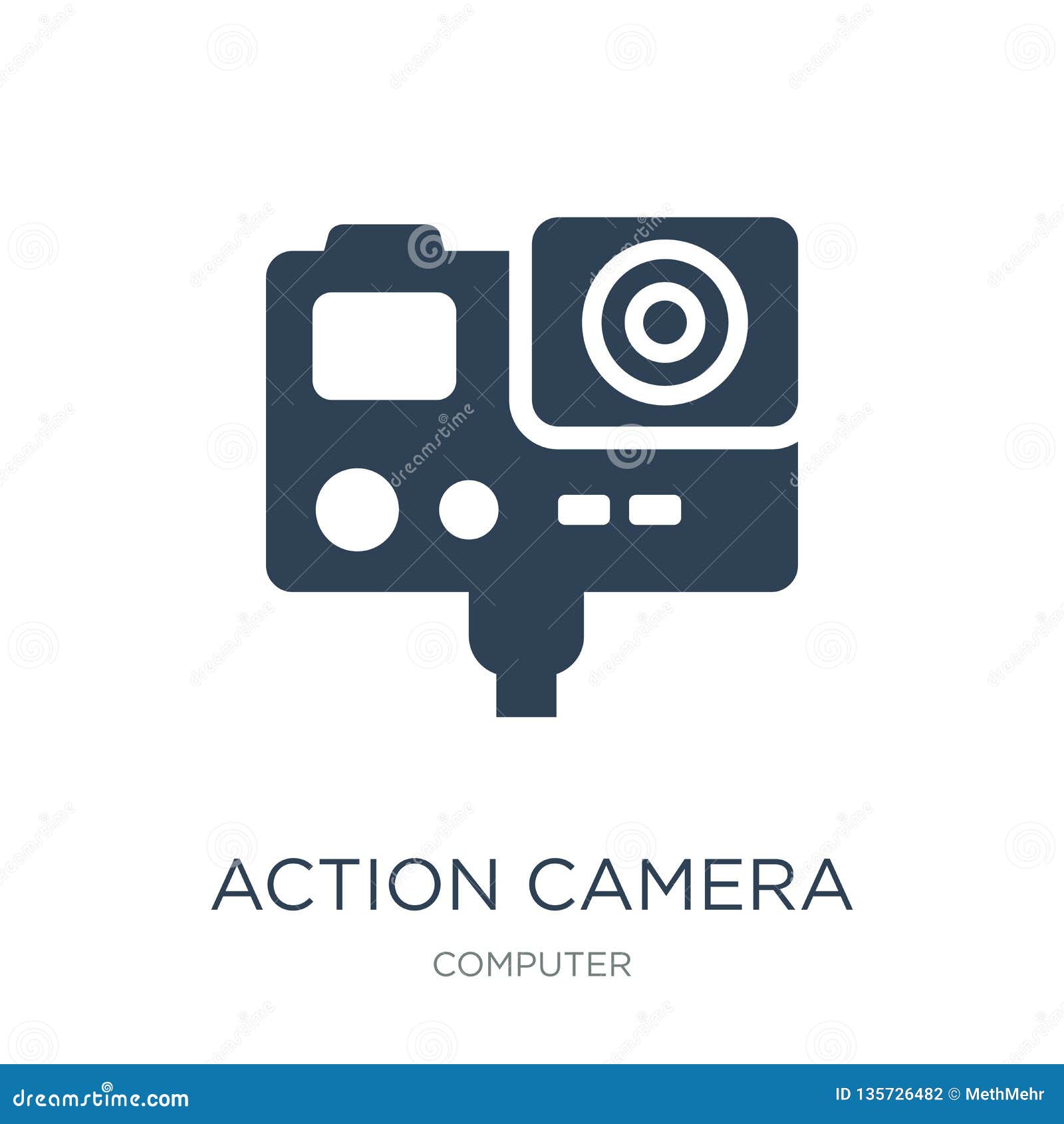 Action Camera Icon in Trendy Design Style. Action Camera Icon Isolated ...