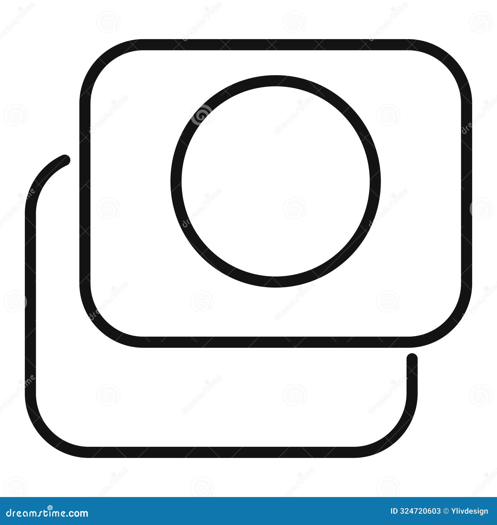 Action Camera Recording Continuous Double Circle Symbol Stock ...