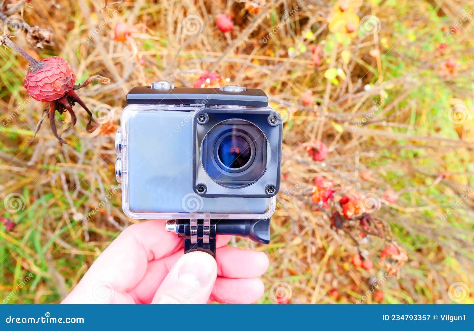 Action-camera for Shooting Nature and Objects. Compact Camera for ...