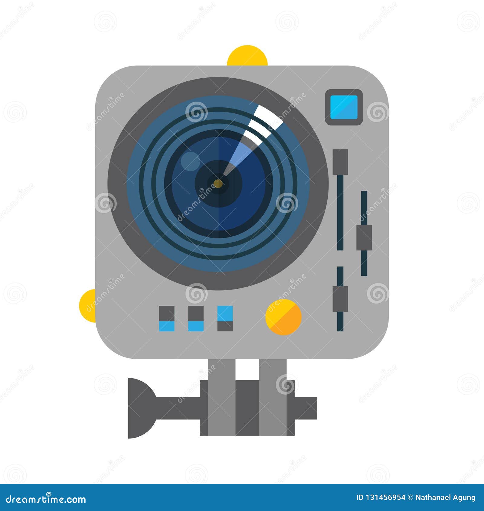 Action Camera Vector Design Stock Illustration - Illustration of movie ...