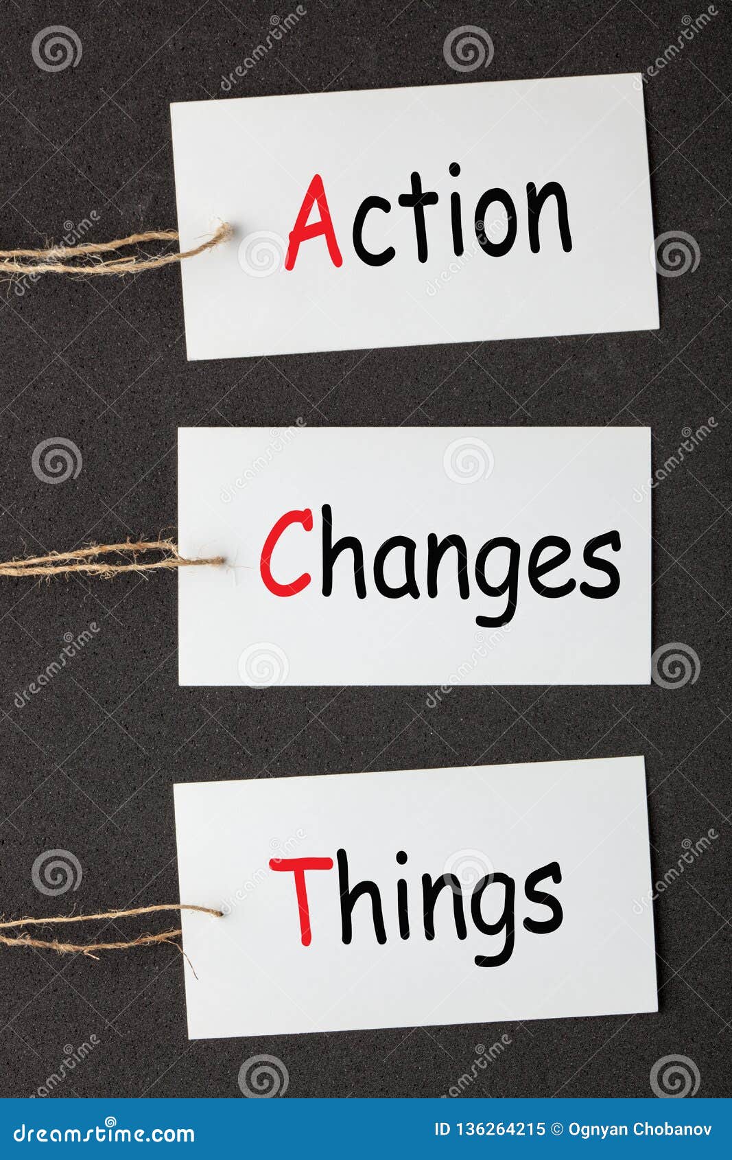 Action Changes Things ACT stock image. Image of action - 136264215