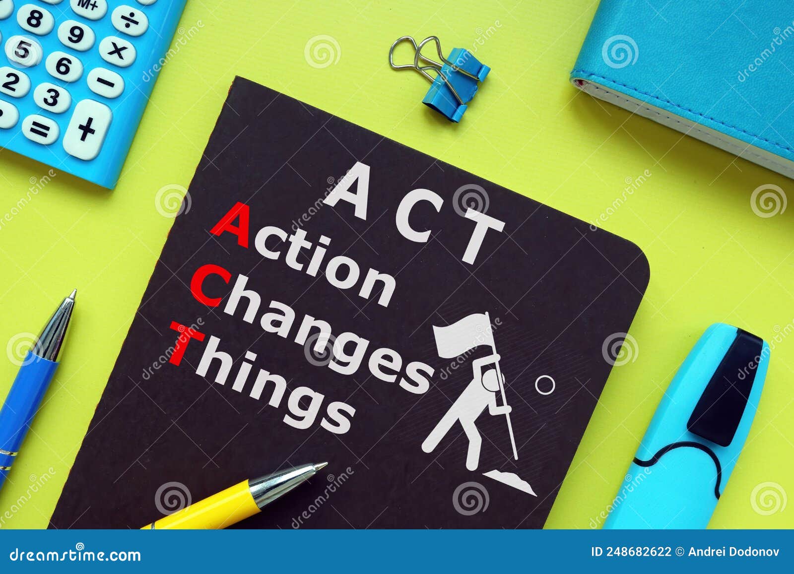 Action Changes Things ACT is Shown Using the Text Stock Photo - Image ...