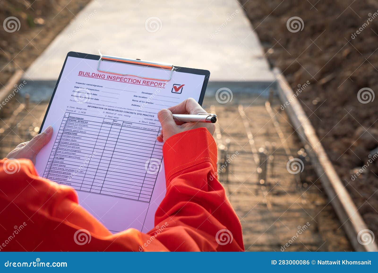 Check List of the Building Inspection Report, Construciton Industrial ...