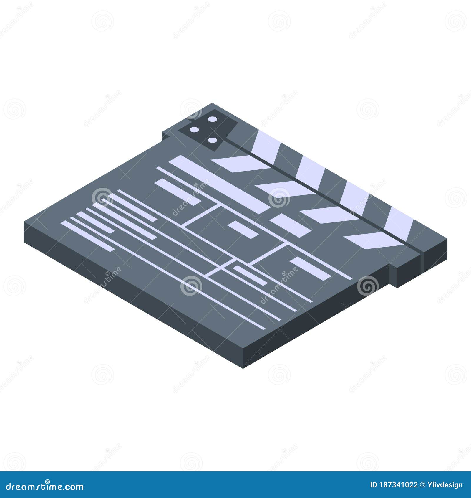Action Clapper Icon, Isometric Style Stock Vector - Illustration of ...
