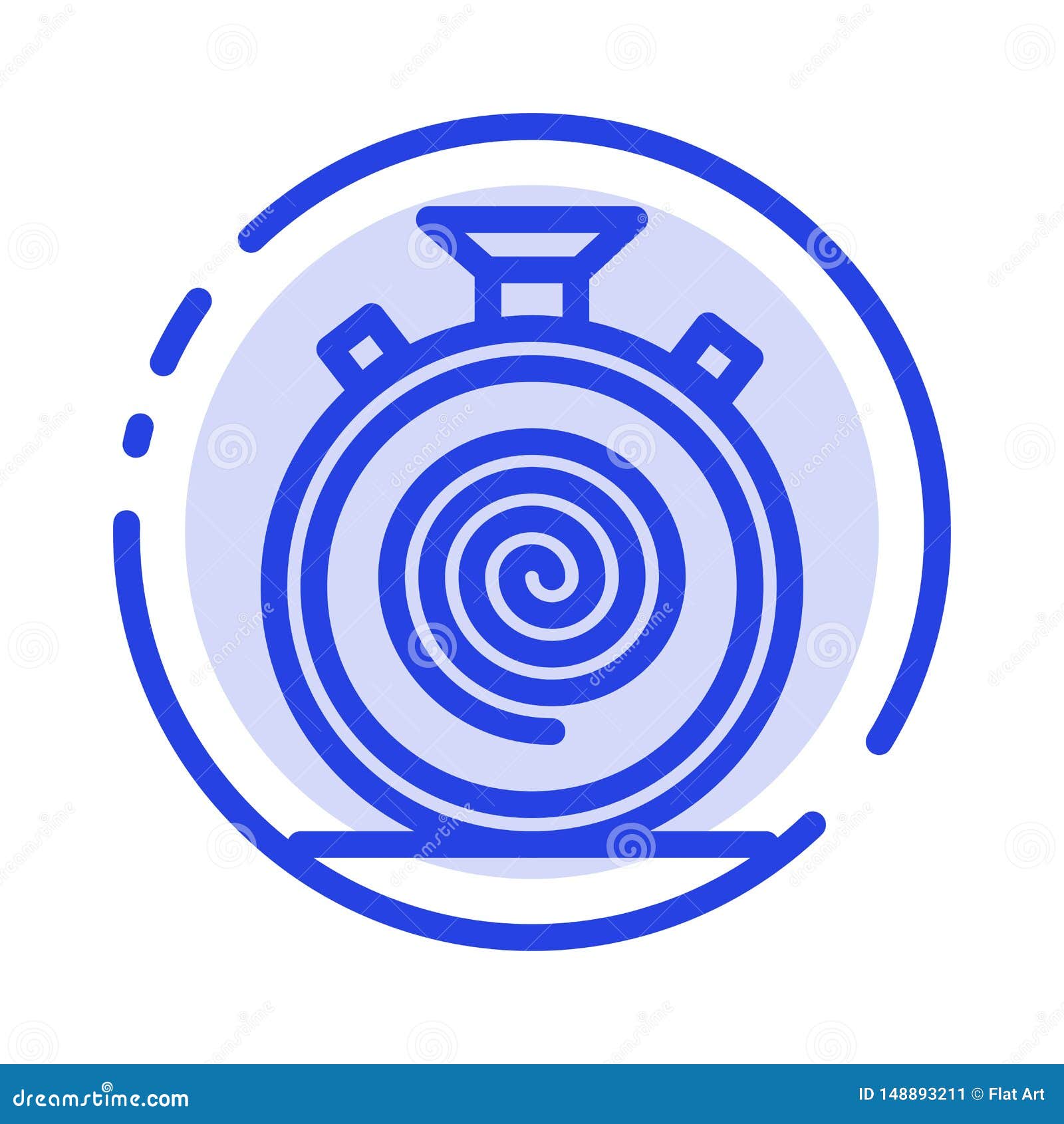 Action, Cycle, Flow, Nonstop, Slow Blue Dotted Line Line Icon Stock ...