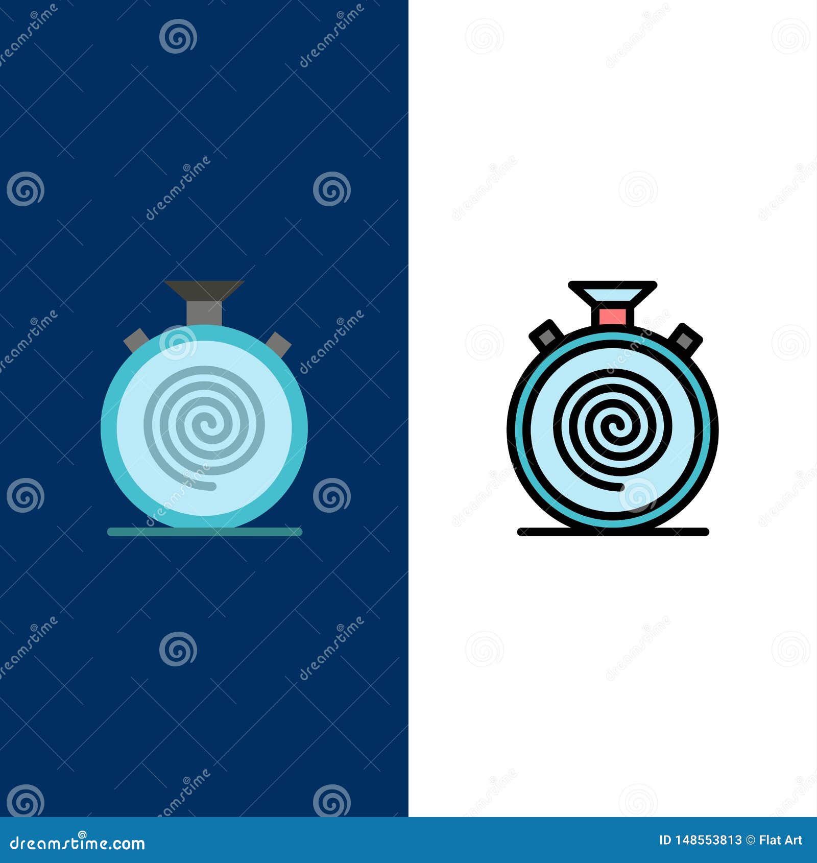 Action, Cycle, Flow, Nonstop, Slow Icons. Flat and Line Filled Icon Set ...