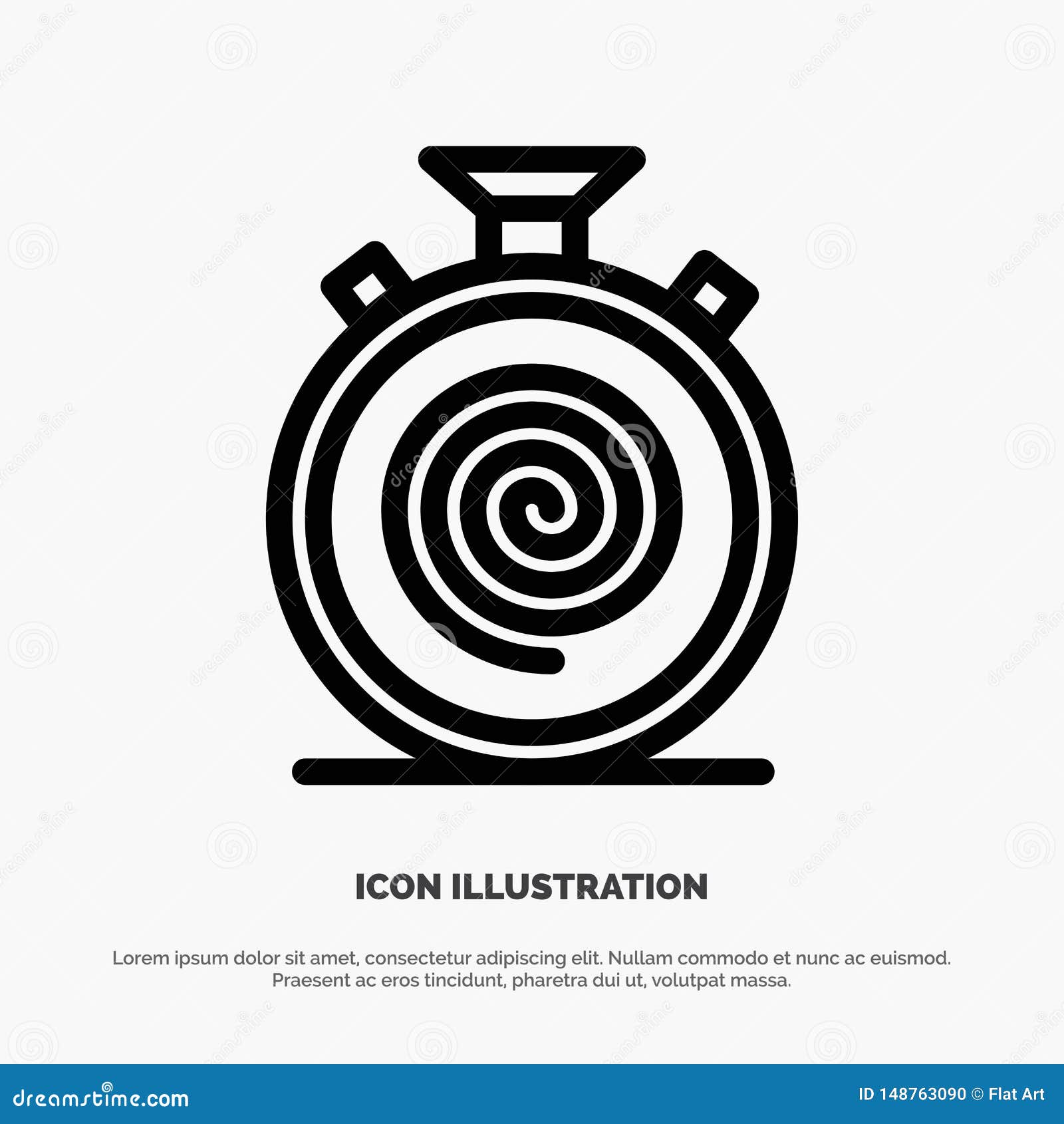 Action, Cycle, Flow, Nonstop, Slow Line Icon Vector Stock Vector ...