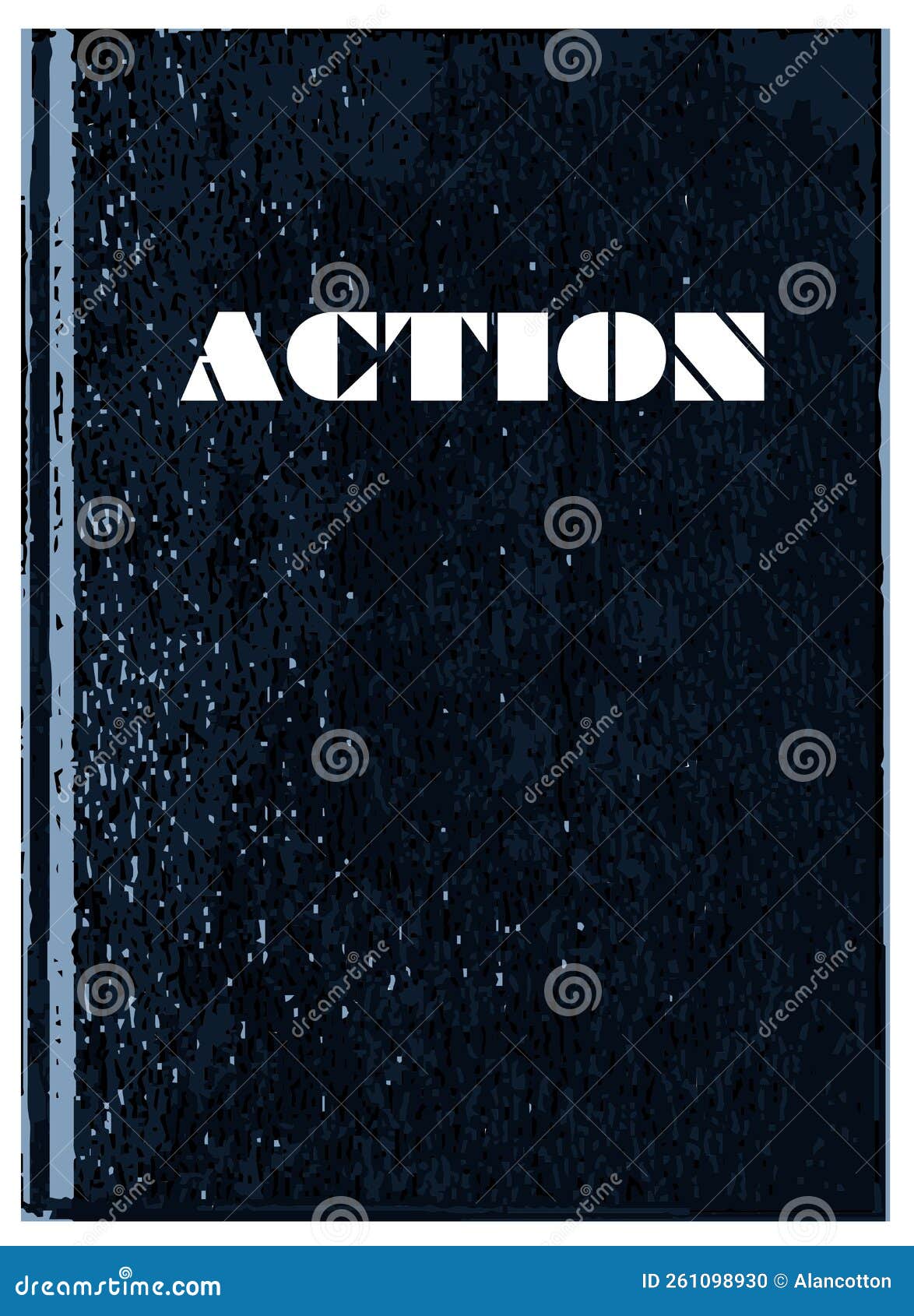 Action Genre Book Cover stock illustration. Illustration of action ...