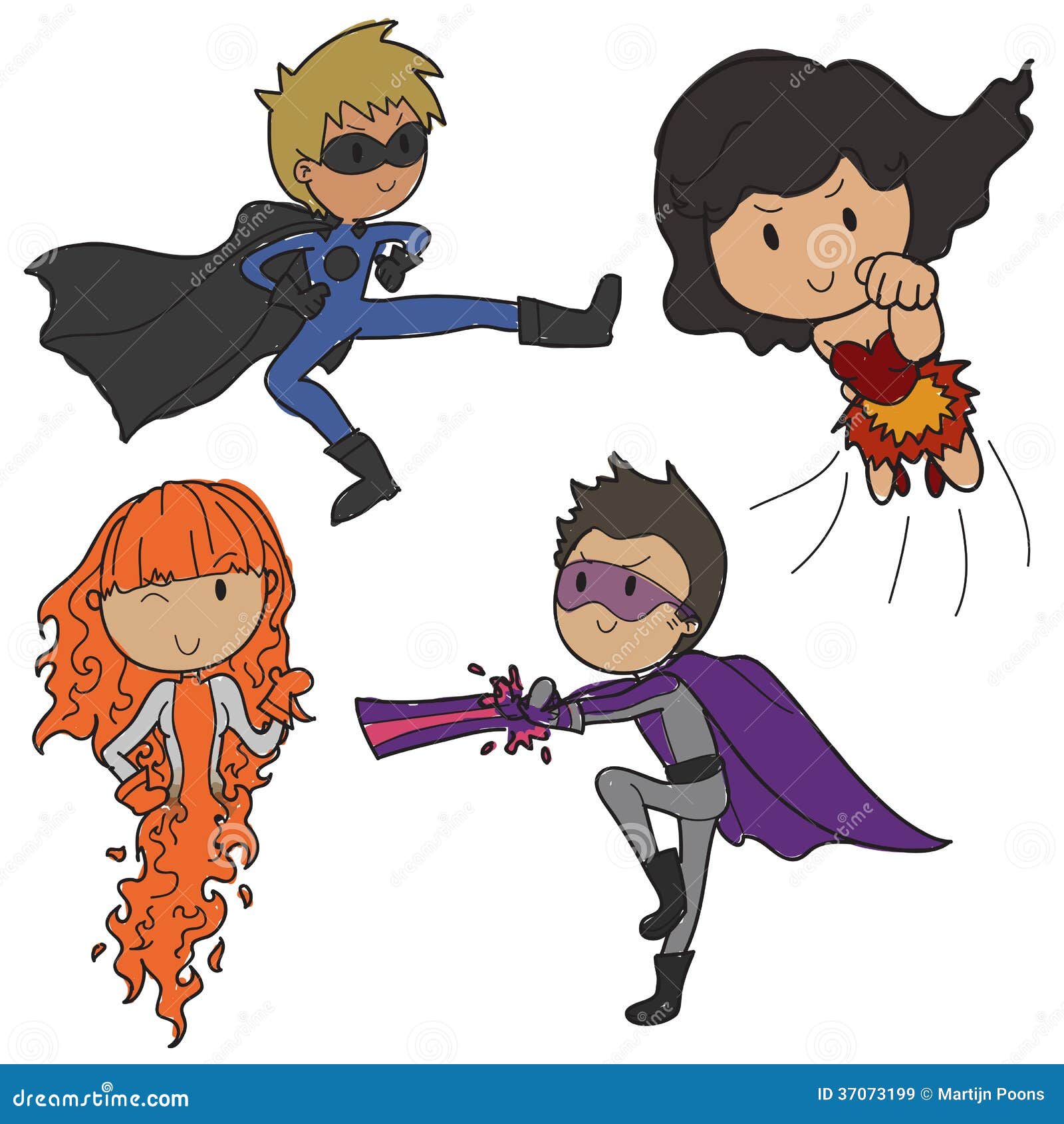 Action heroes stock vector. Illustration of fearless - 37073199