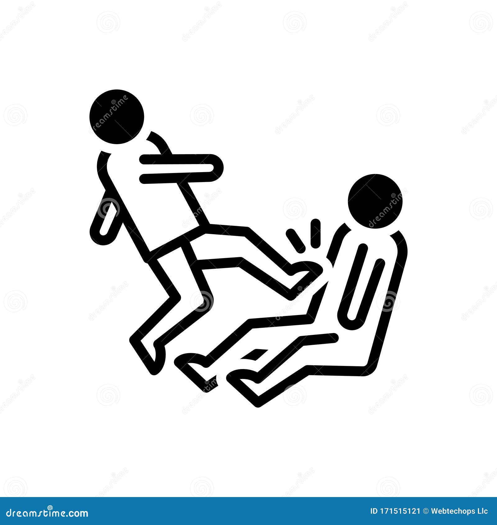 Black Solid Icon for Action, Attack and Violent Stock Vector ...