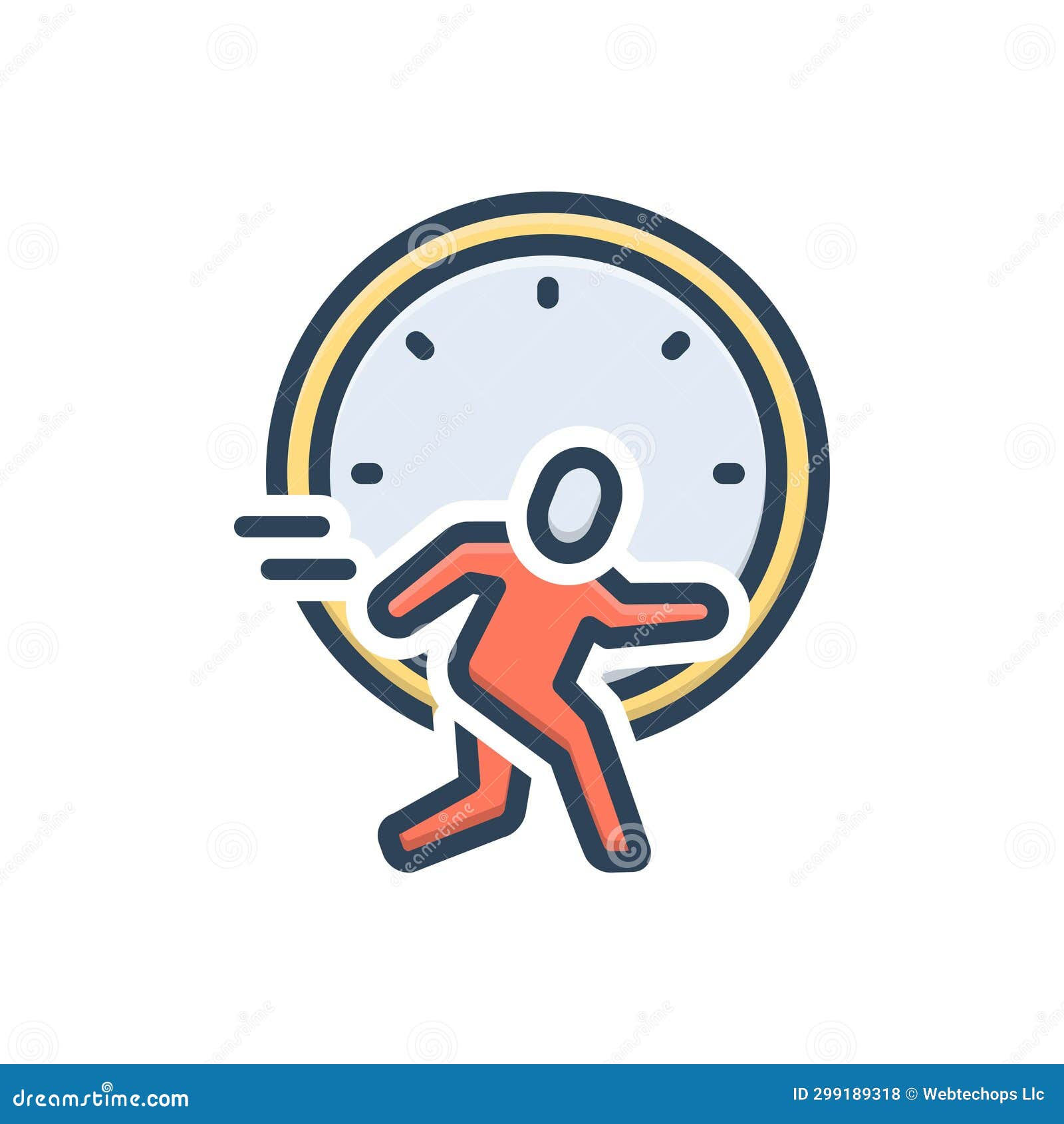 Color Illustration Icon for Action, Speed and Run Stock Illustration ...