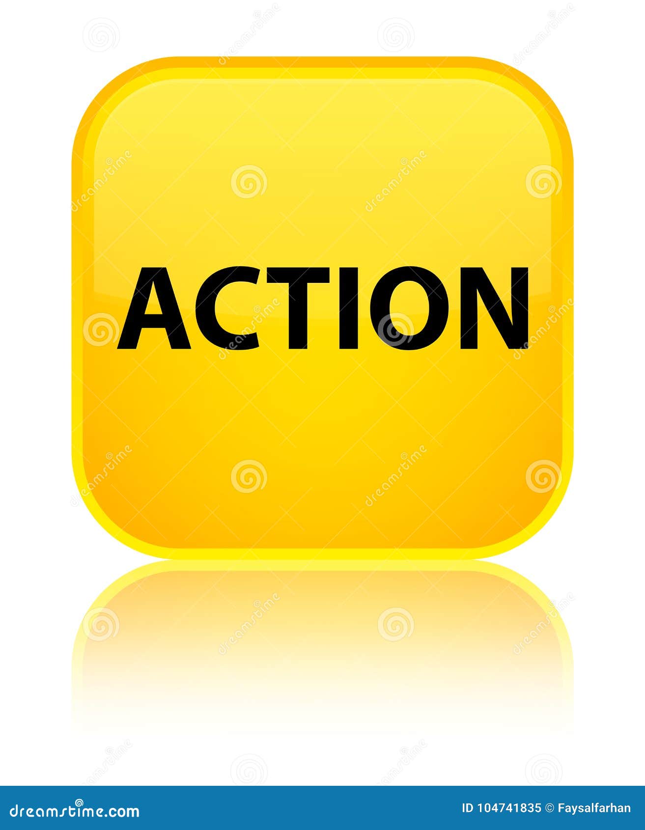 Action Special Yellow Square Button Stock Illustration - Illustration ...