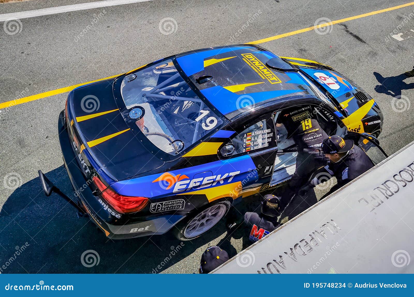 Action in a Pit Lane during a Race Editorial Stock Image - Image of ...