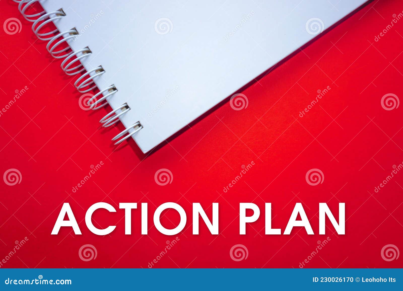 Action Plan Banner or Illustration on Red Background. Action Plan ...