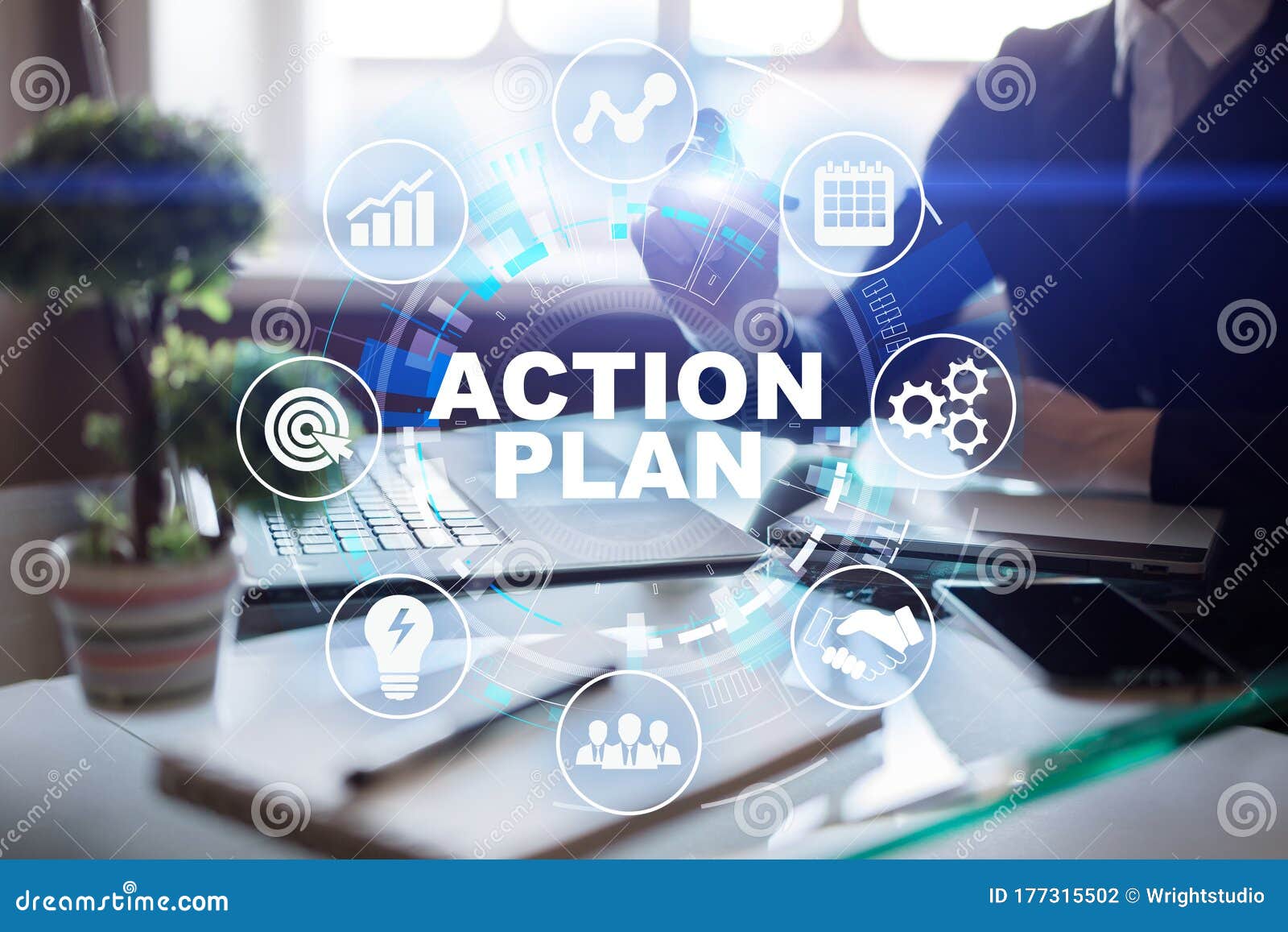 Action Plan, Business Strategy, Time Management Concept on Virtual ...