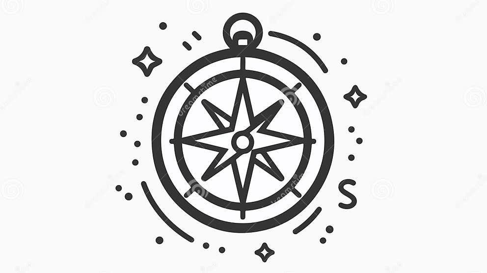 Action Plan Compass Icon for Strategic Direction Visualization Stock ...