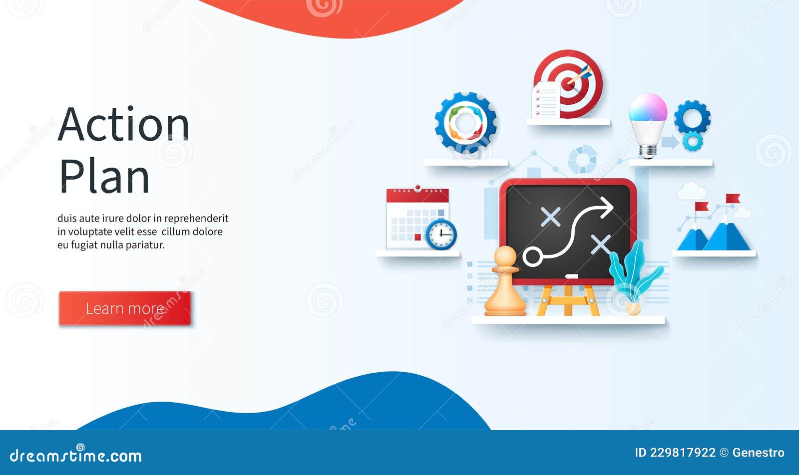 Action Plan Concept Illustrations in 3D Style Stock Vector ...