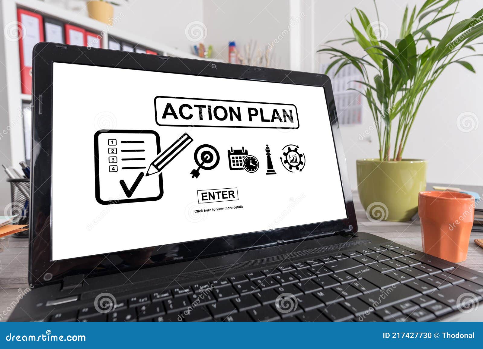 Action Plan Concept on a Laptop Stock Photo - Image of laptop ...