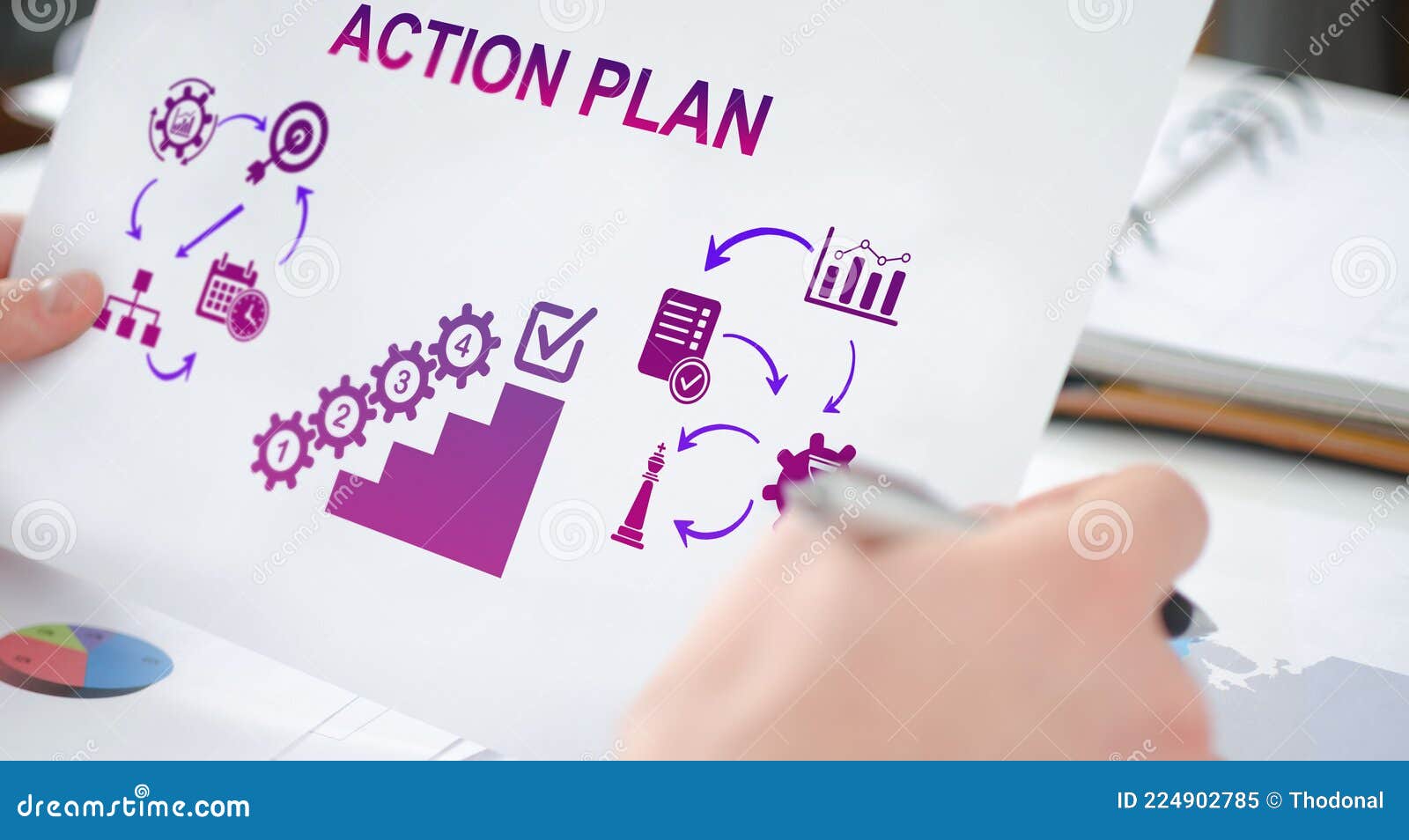 Action Plan Concept on a Paper Stock Image - Image of teamwork ...