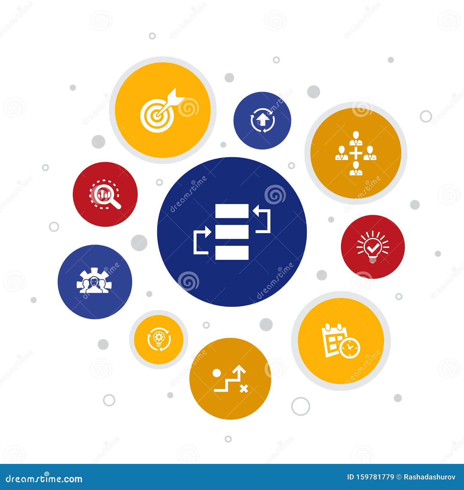 Action Plan Infographic 10 Steps Bubble Stock Vector - Illustration of ...