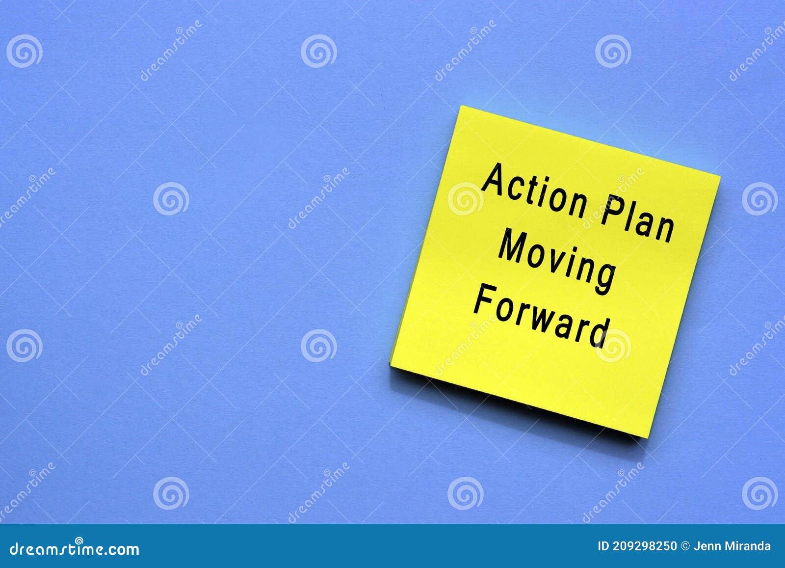 Action Plan Moving Forward Text on Yellow Sticky Note Stock Photo ...