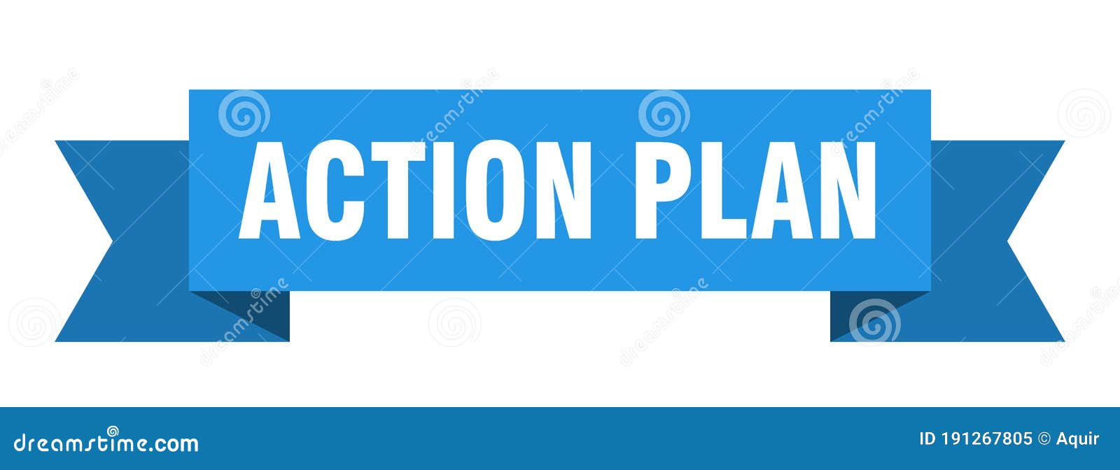 Action plan ribbon. stock vector. Illustration of action - 191267805