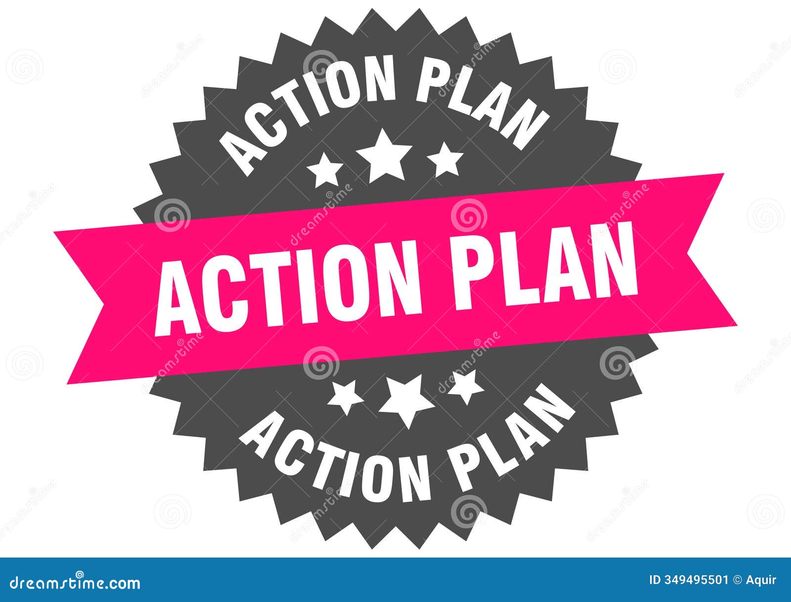 Action Plan. Action Plan Round Pink Label Isolated On Transparent ...