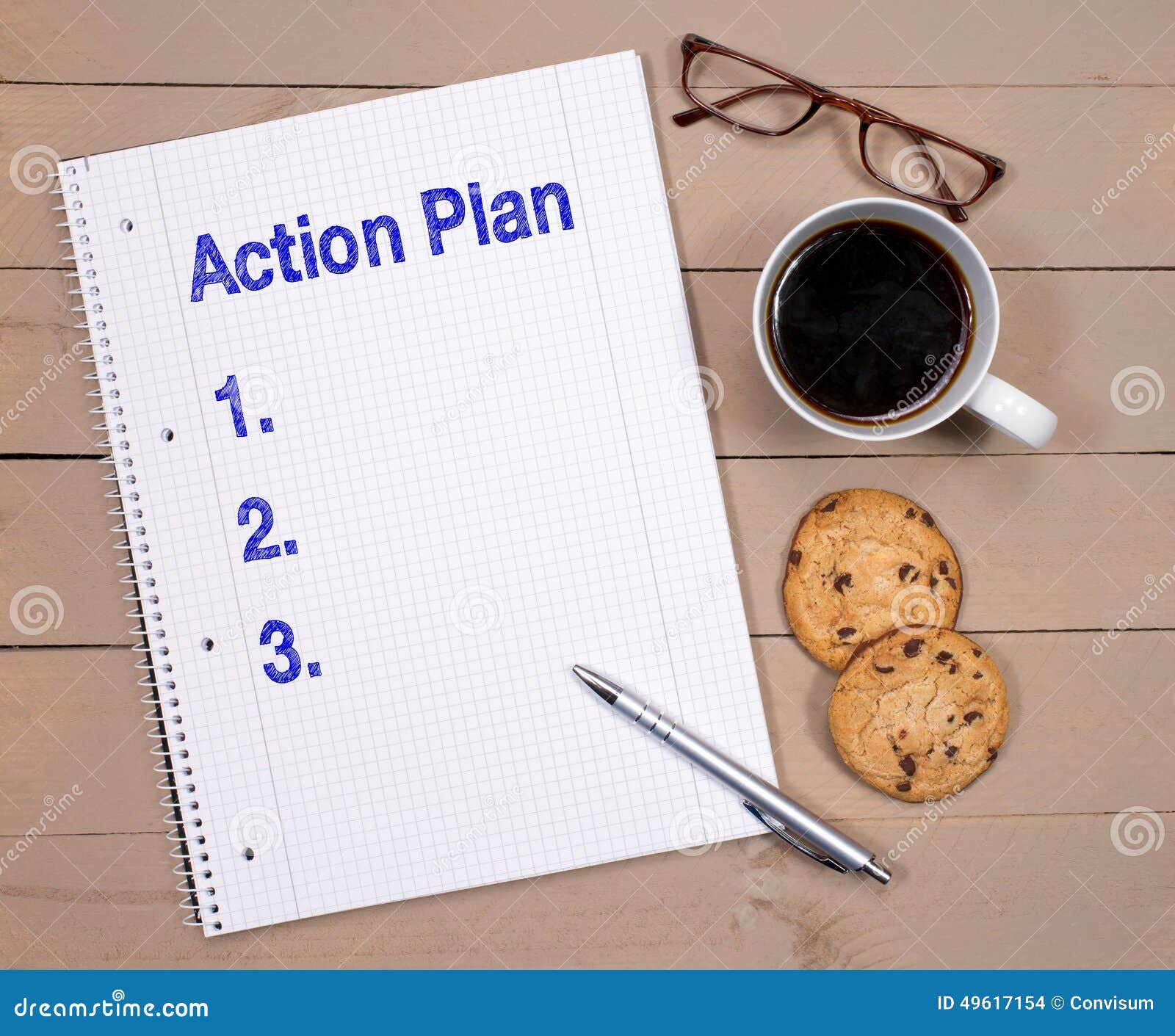 Action plan stock photo. Image of setting, coffee, prioritize - 49617154