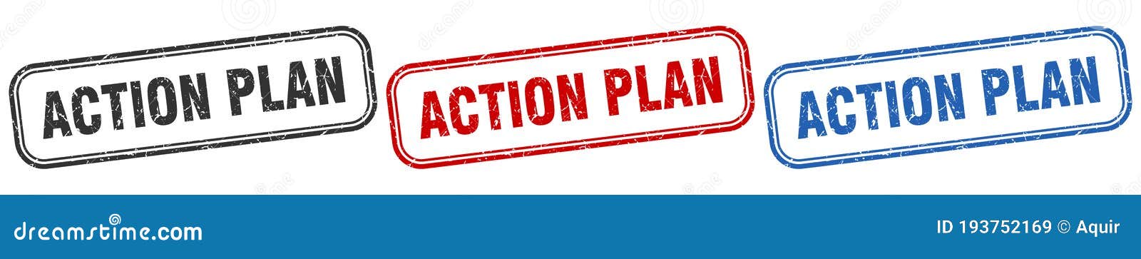 Action Plan Square Isolated Sign Set. Action Plan Stamp Stock Vector ...