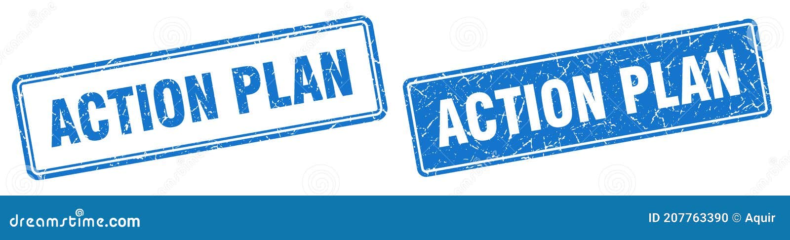 Action Plan Stamp Set. Action Plan Square Grunge Sign Stock Vector ...