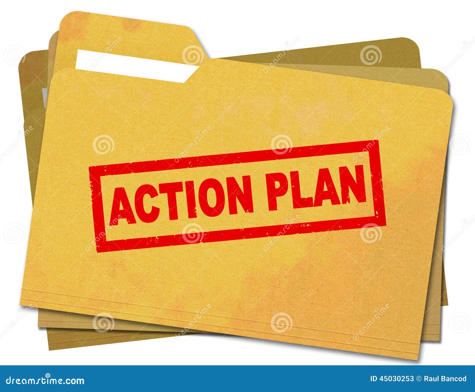 Action Plan Stamped on Stained File Folder Stock Image - Image of ...