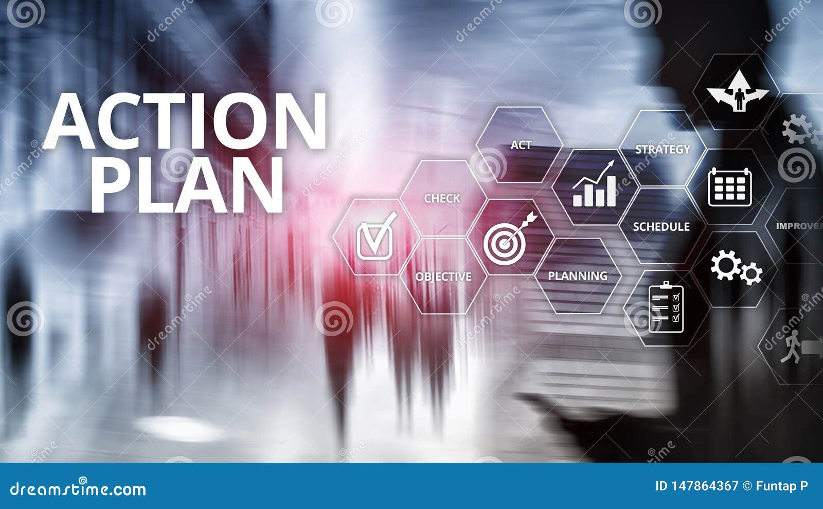 Action Plan Strategy Planning Vision Direction. Financial Concept on ...