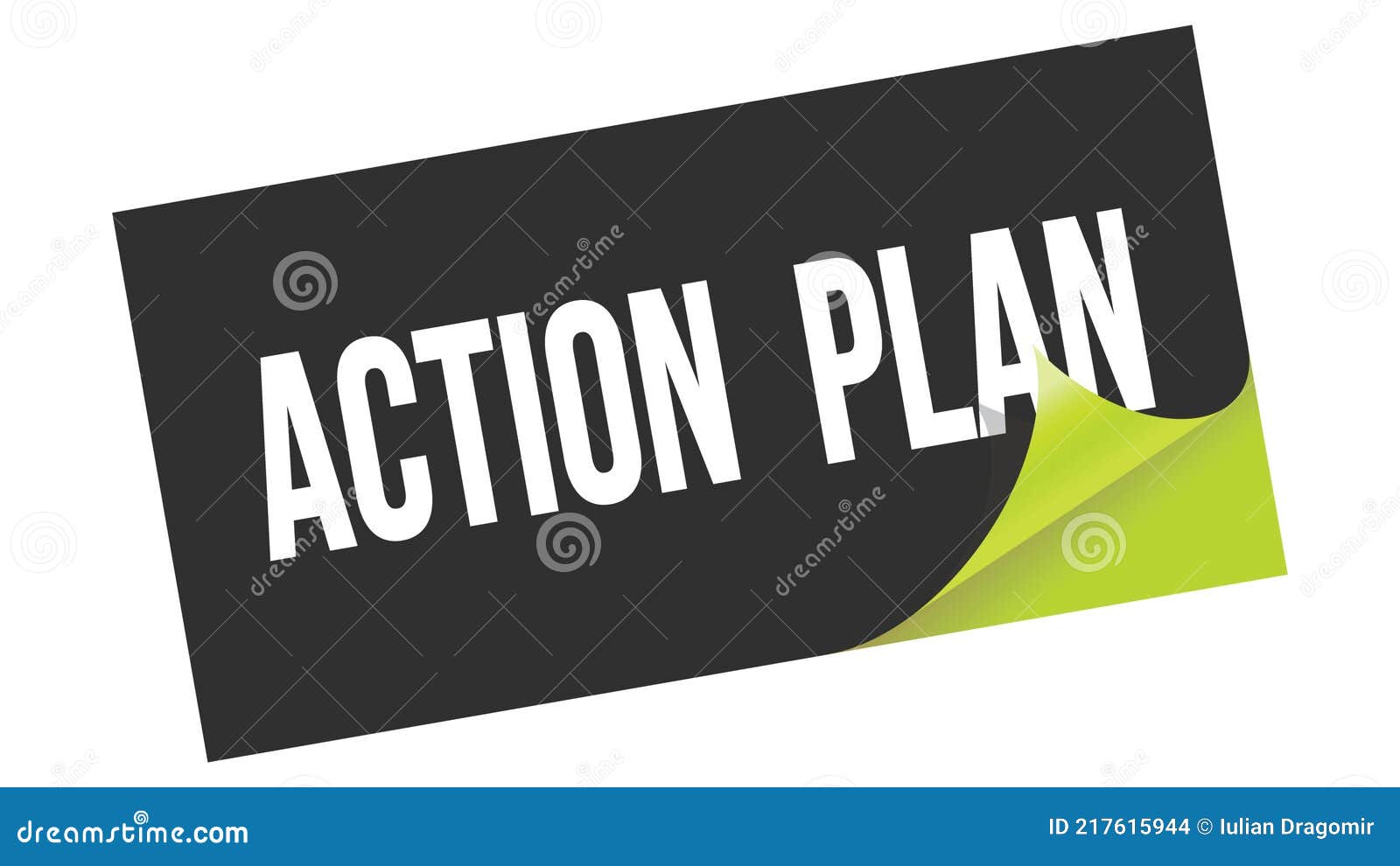 ACTION PLAN Text on Black Green Sticker Stamp Stock Illustration ...