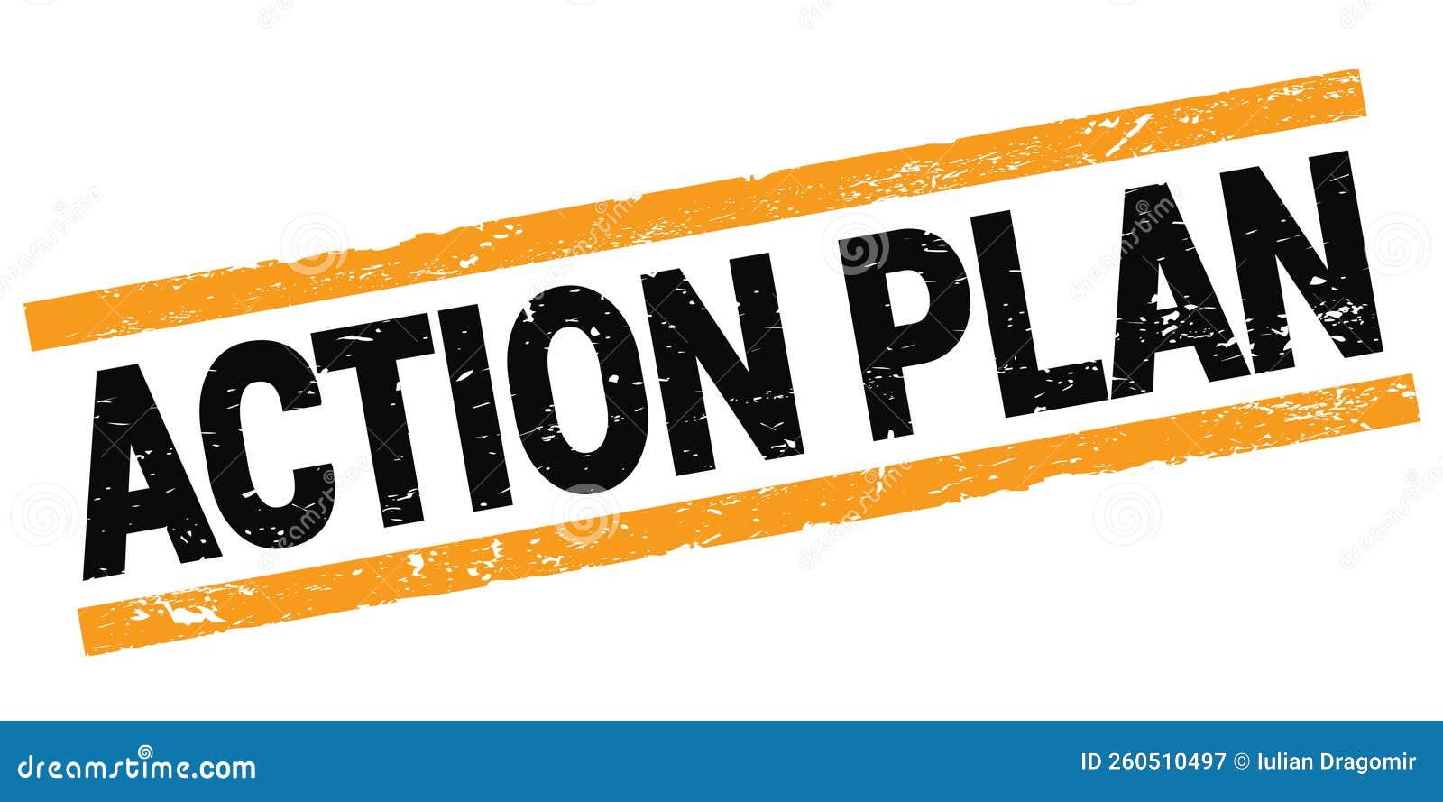 ACTION PLAN Text on Black-orange Rectangle Stamp Sign Stock ...