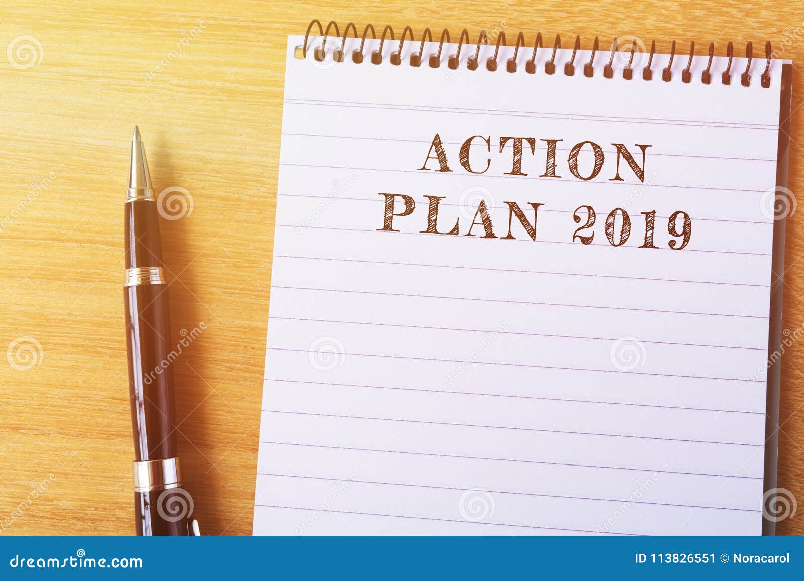 Action Plan 2019 Text on Notepad Stock Image - Image of concept ...