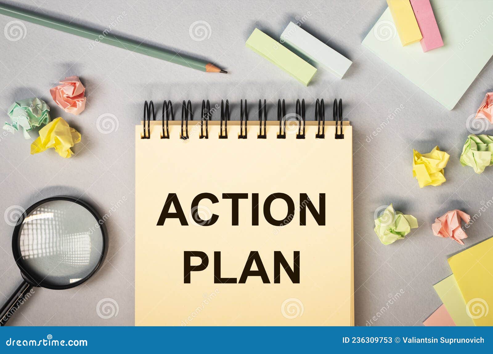 Action Plan Text on Paper of Notebook on Office Desk Stock Image ...