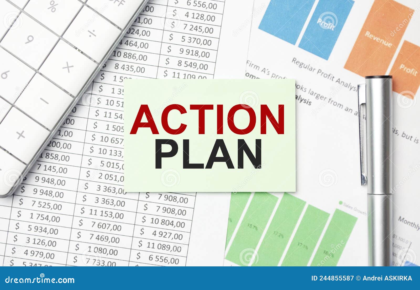 Action Plan. Text on White Paper. on the Black Folder Stock Image ...