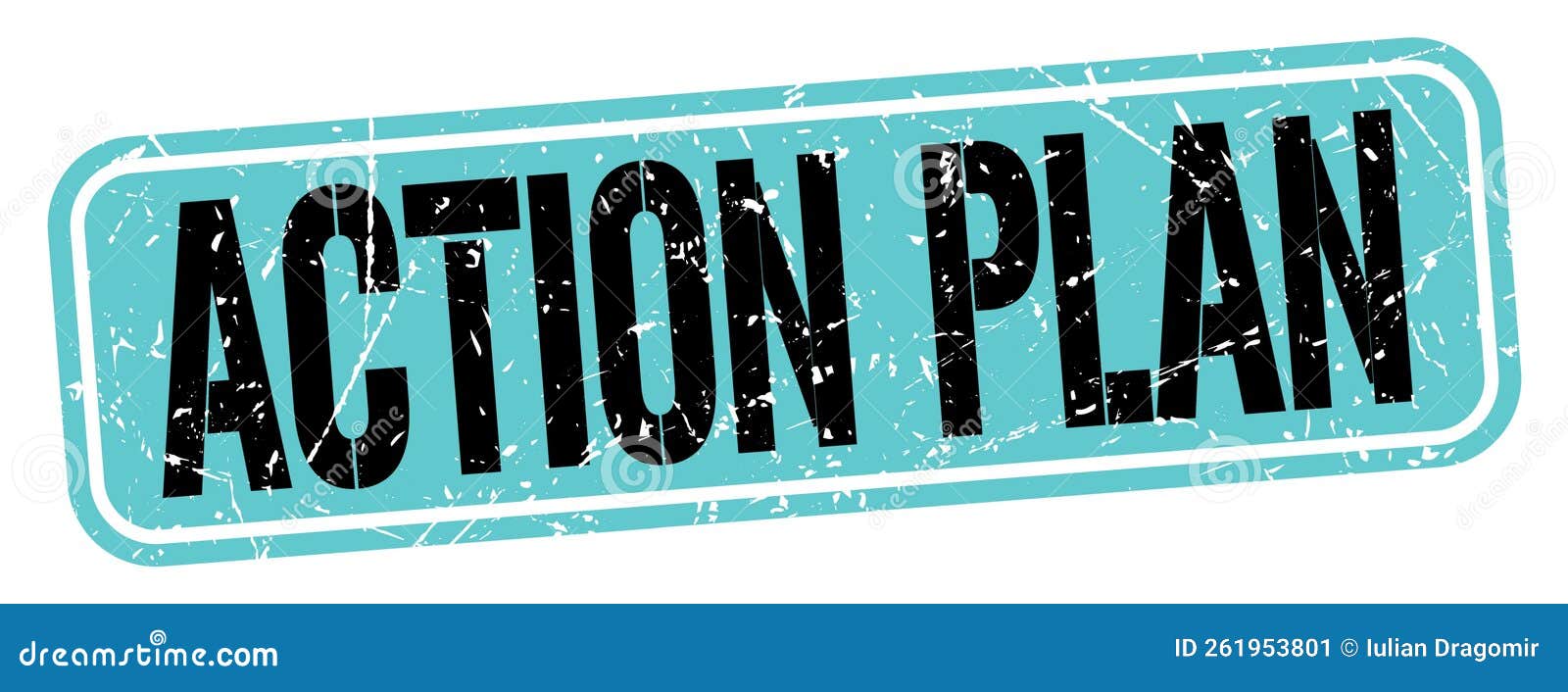 ACTION PLAN Text Written on Blue-black Stamp Sign Stock Illustration ...