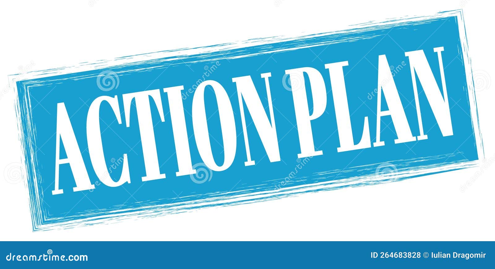 ACTION PLAN Text Written on Blue Stamp Sign Stock Illustration ...