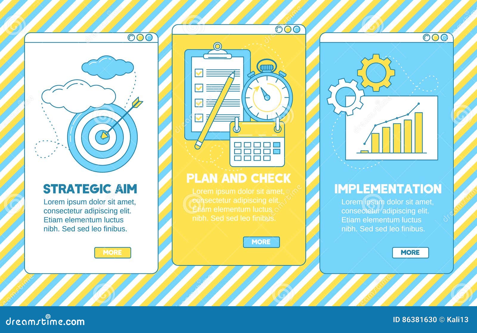 Action plan UI app design stock illustration. Illustration of operation ...